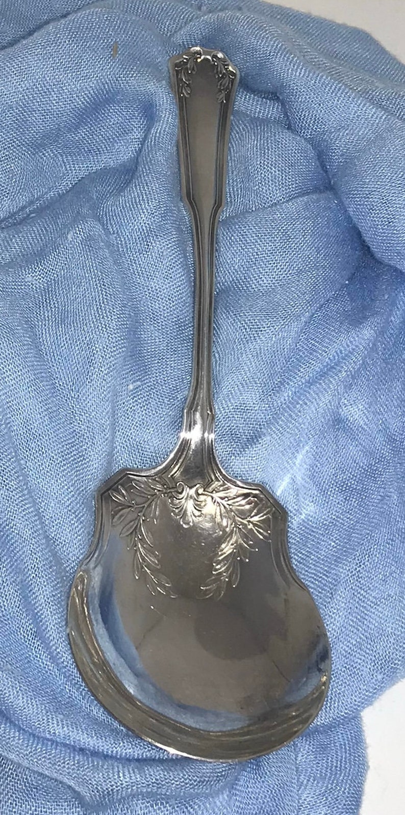 1835 R. Wallace Triple Plate Silver Ladle With Laurel Wreath Pattern - Etsy