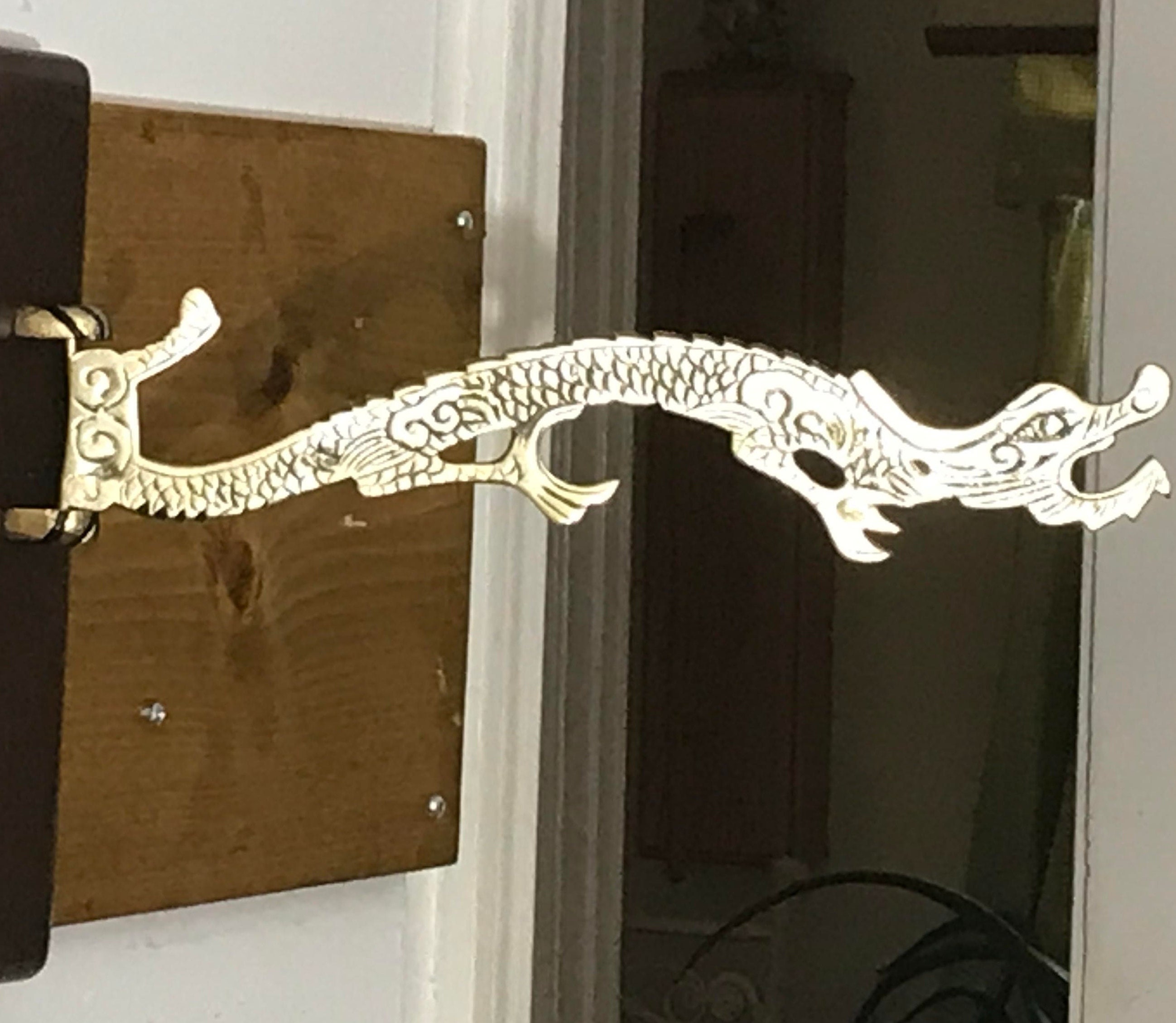 SOLID BRASS DRAGON Wall Mounted Swiveling Hanger for Plants and Other ...