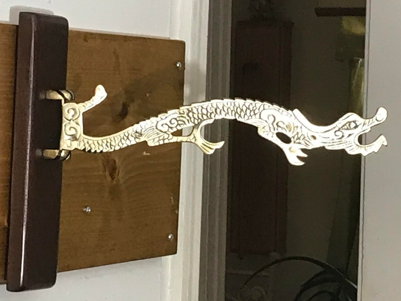 SOLID BRASS DRAGON Wall Mounted Swiveling Hanger for Plants and Other ...
