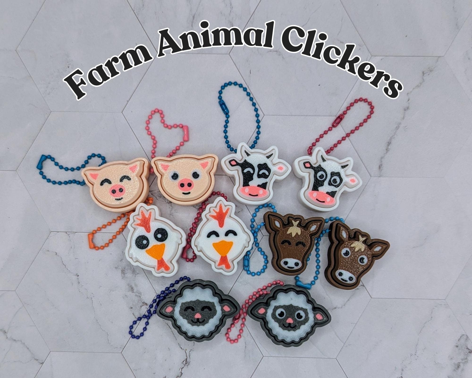Farm Animal Fidget Clickers | Stress Relief Fidget | Office Desk Buddy ...