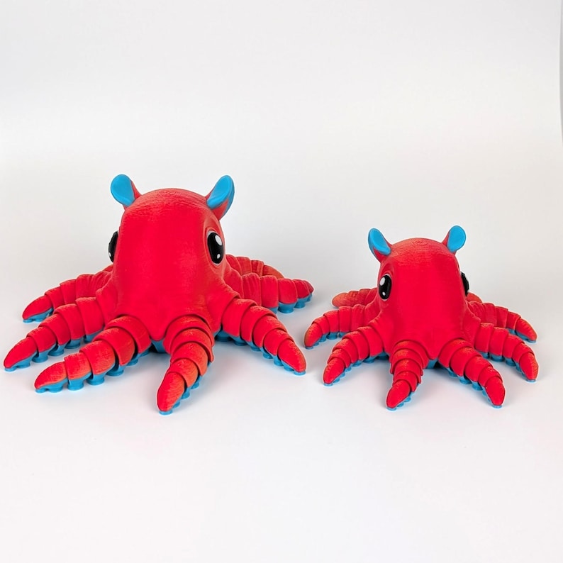 Articulated Octopus Fidget Toy: 3D Printed Desk Pet - Etsy