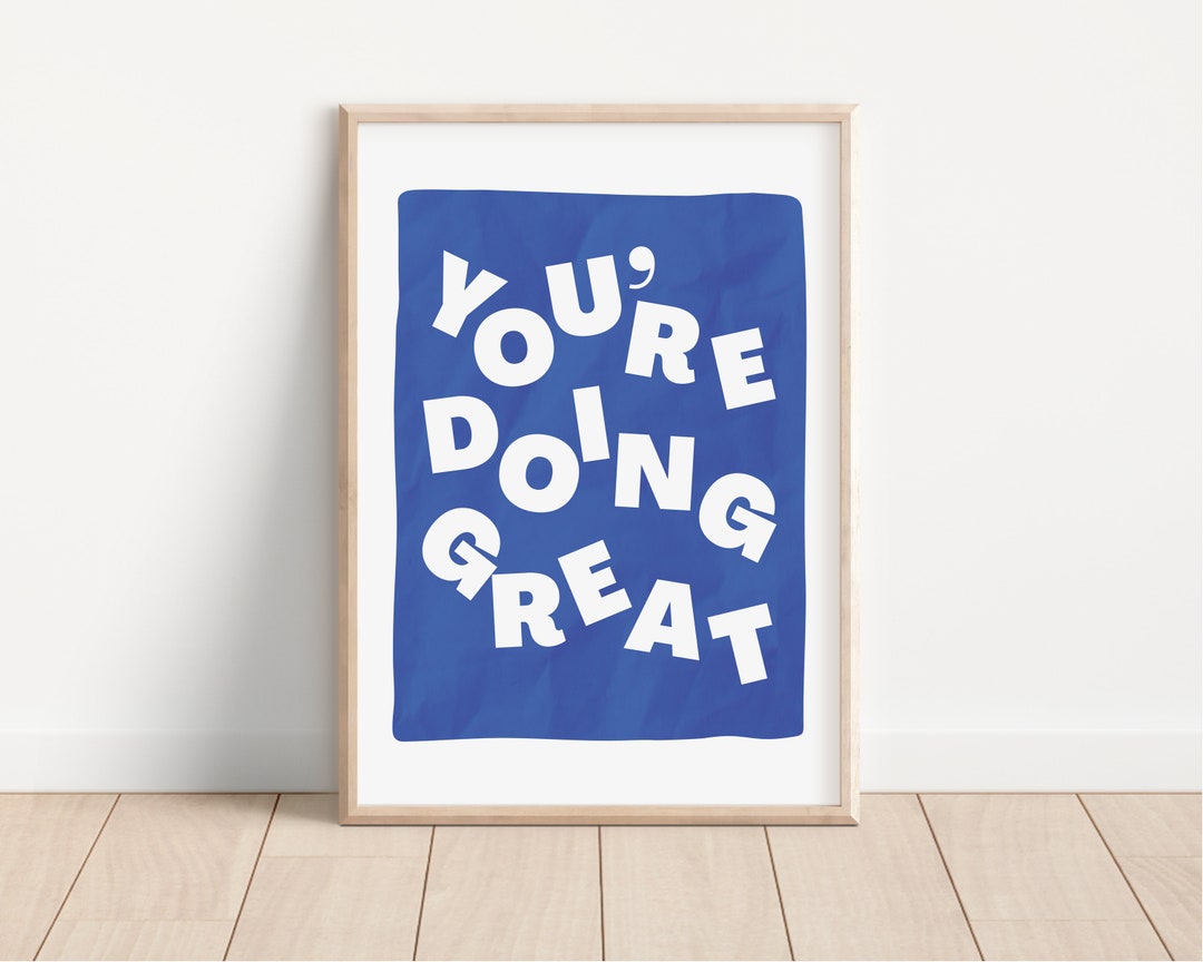 Doing Great Typographic Print | Motivational Wall Art | Minimalist ...