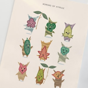 Korok Zelda Art Print: Breath of the Wild Game Poster - Etsy