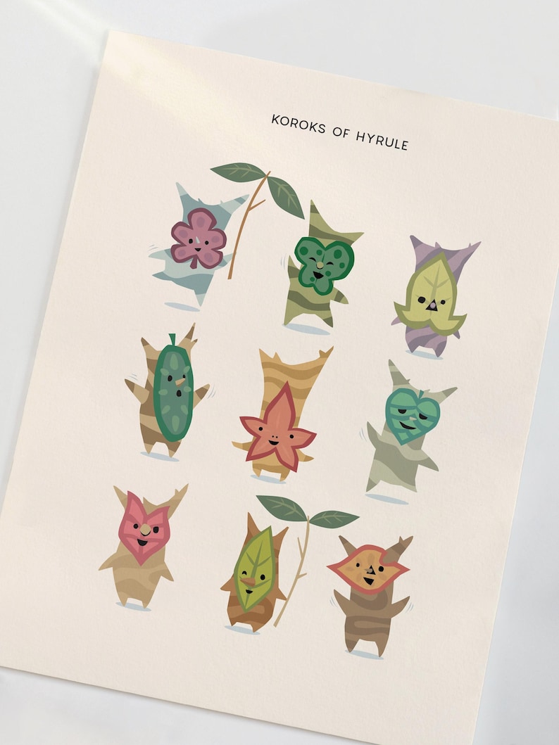 Korok Zelda Art Print: Breath of the Wild Game Poster - Etsy