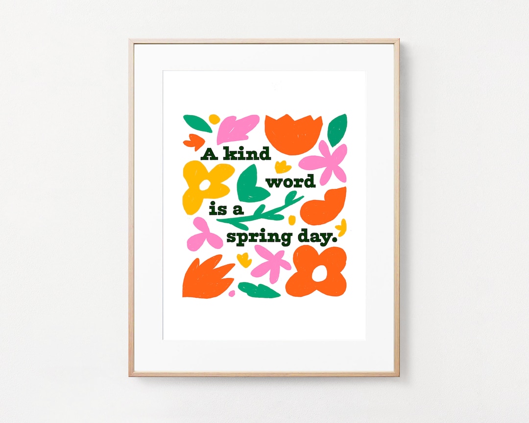 SPRING QUOTATION Typographic Print | Alexander Girard Style | Wall ...