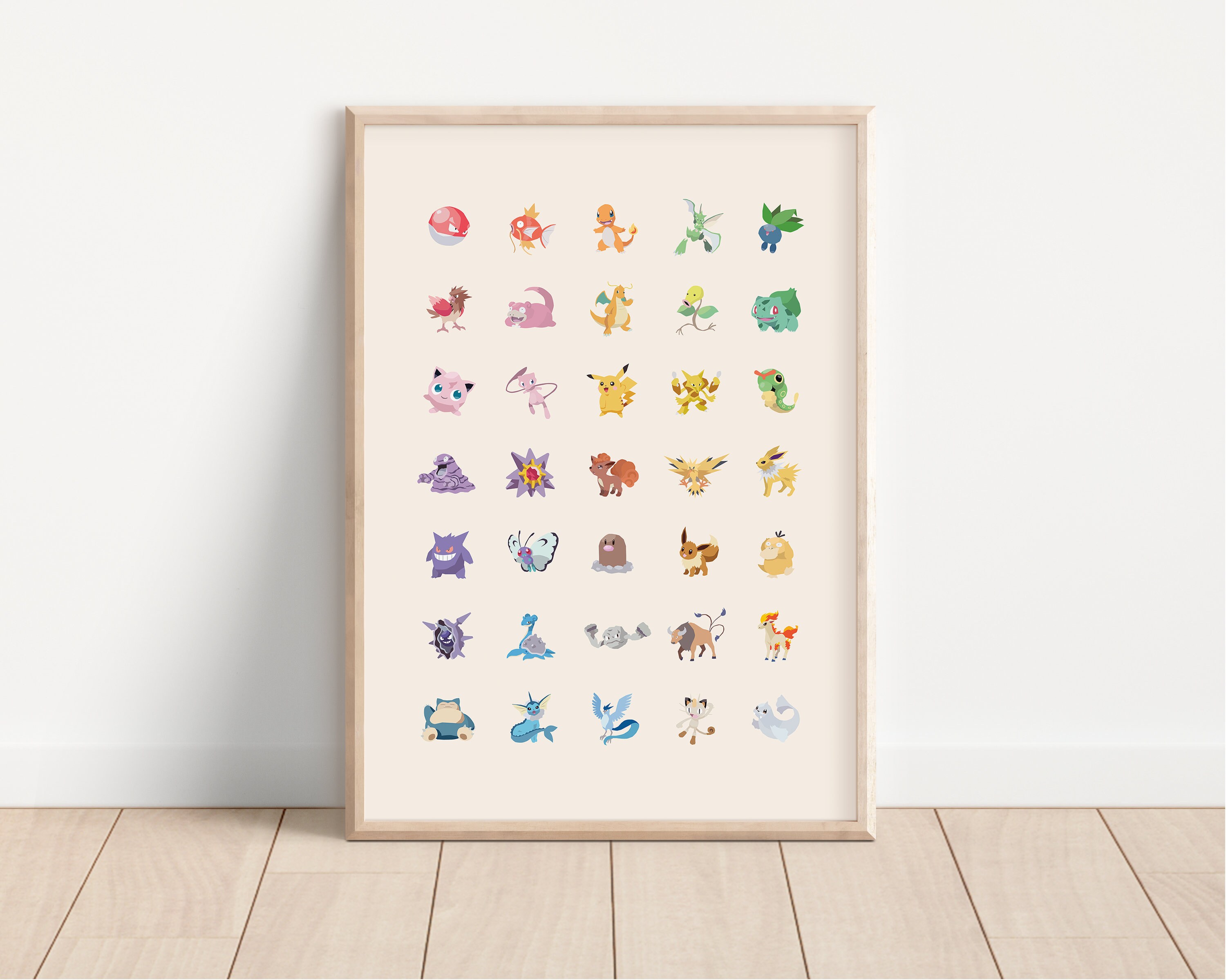 Pokémon Gradient Gen 1 Print Minimal Pokemon Art Cozy Games Pokemon ...