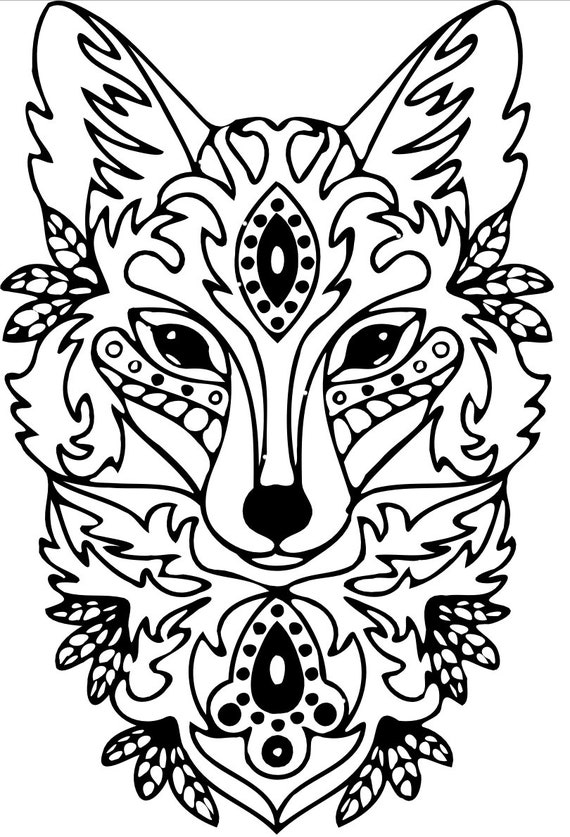 Fox Mandala SVG DIGITAL File - Etsy