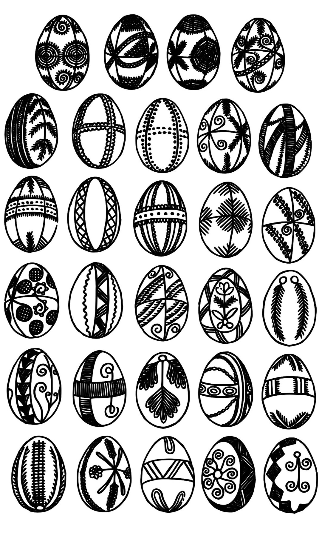 Egg Line Art SVG DIGITAL File - Etsy