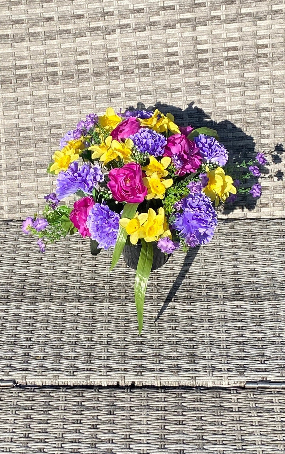 Artificial Flower Graveside Arrangement Tribute Memoral Flowers ...