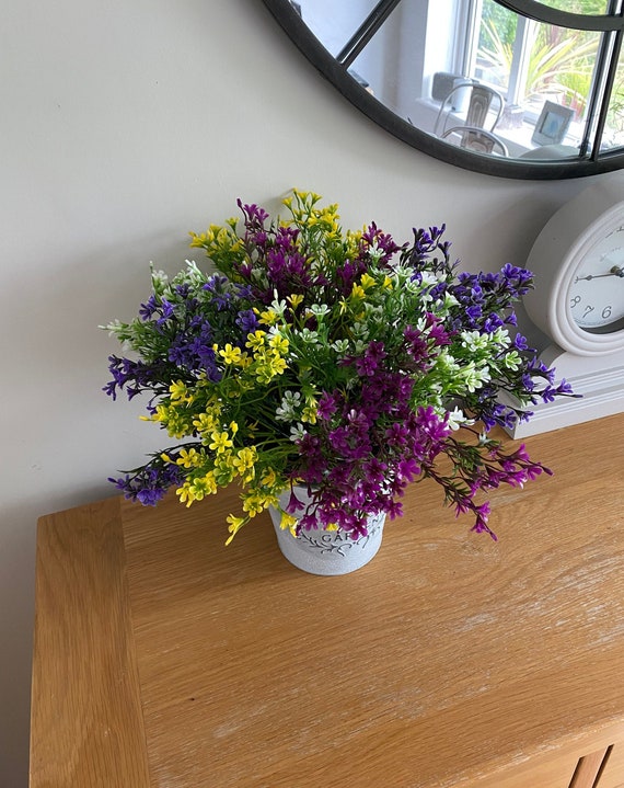 Artificial Flower Bunches 8 Bushes Ideal Garden Decor Planters Tubs Hanging Baskets Grave Flowers Crafts Indoors Outdoors FREE POSTAGE Etsy UK