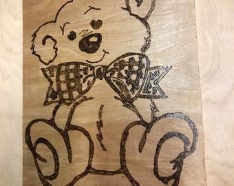 Bear Wood Burning | Etsy