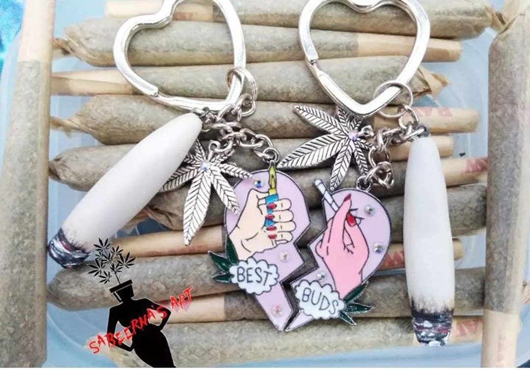 Best Buds Best Friends Bff Keychains New Design With Charms - Etsy