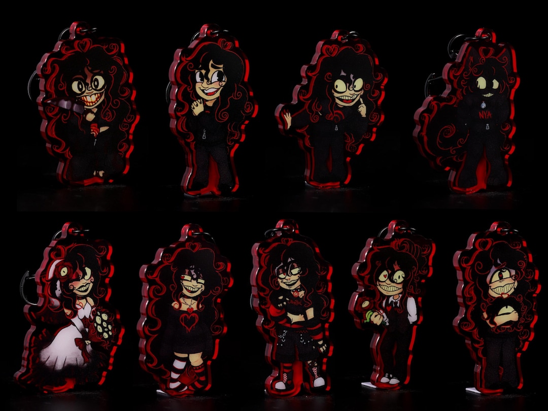 John Doe Game Chibi Keychains - Uncanny Valley Purpleverse Scopophobia ...