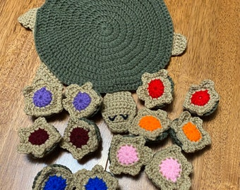 Turtle Crochet Memory Game Physical Item Mom and Baby Turtles - Etsy
