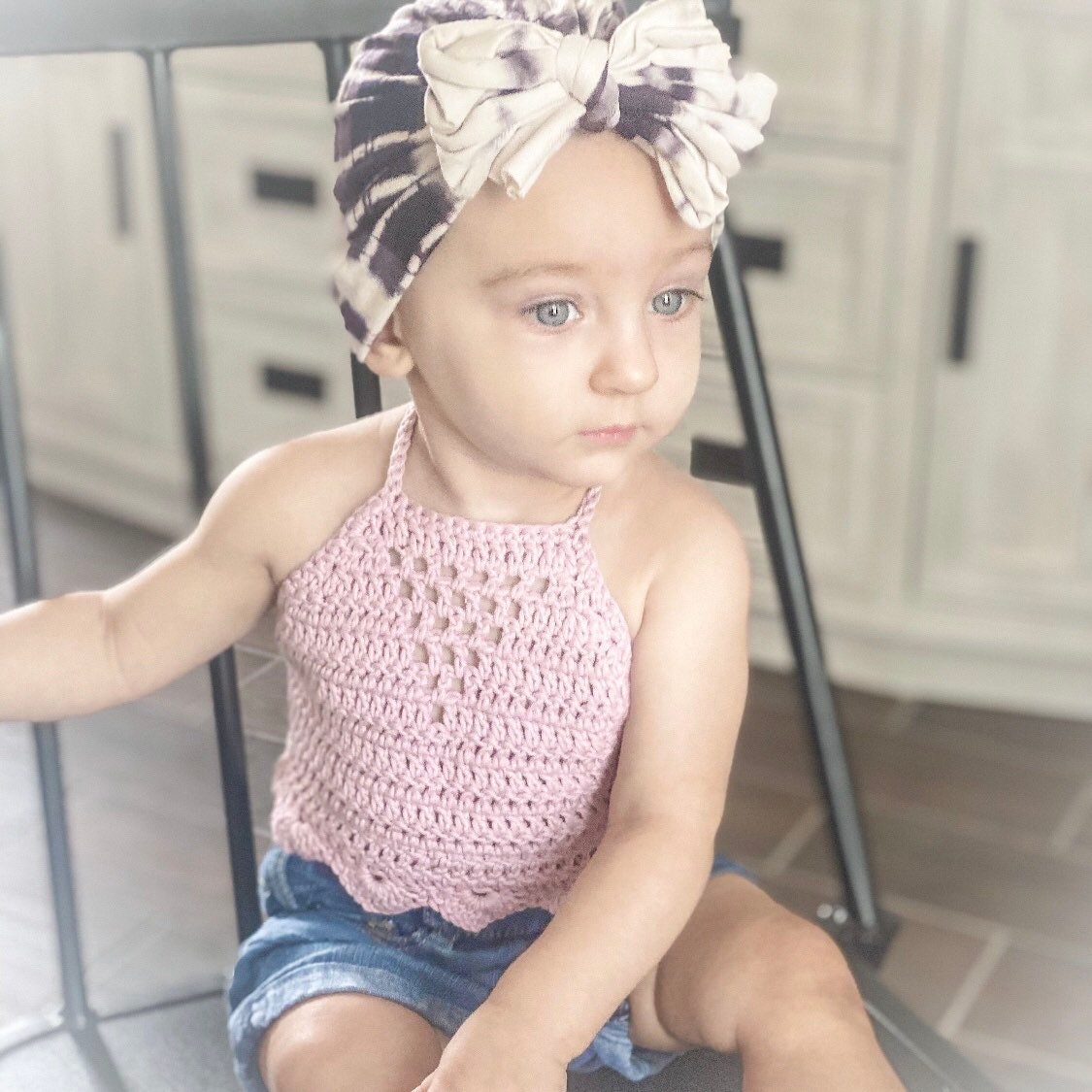 Baby Crop Top, Baby Halter Top, Halter Top, Crochet Baby Top, Toddler ...