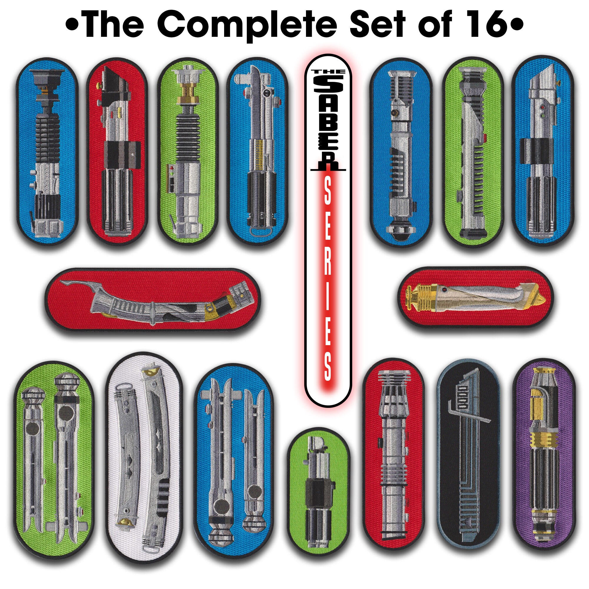 Star Wars Lightsaber Embroidered Patches: Saga Full Set of 16 Styles - Etsy