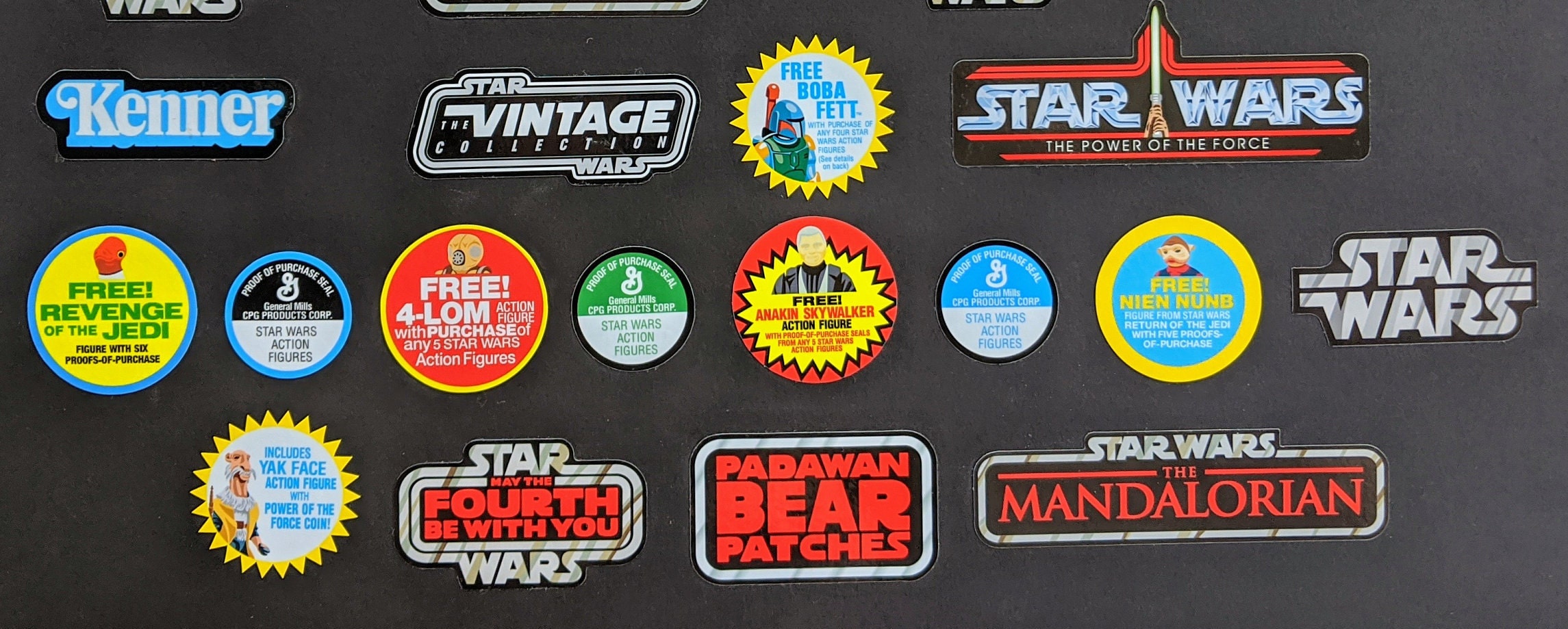 Star Wars Vintage Collection Logo Stickers - Kenner Toy & Mail Away ...