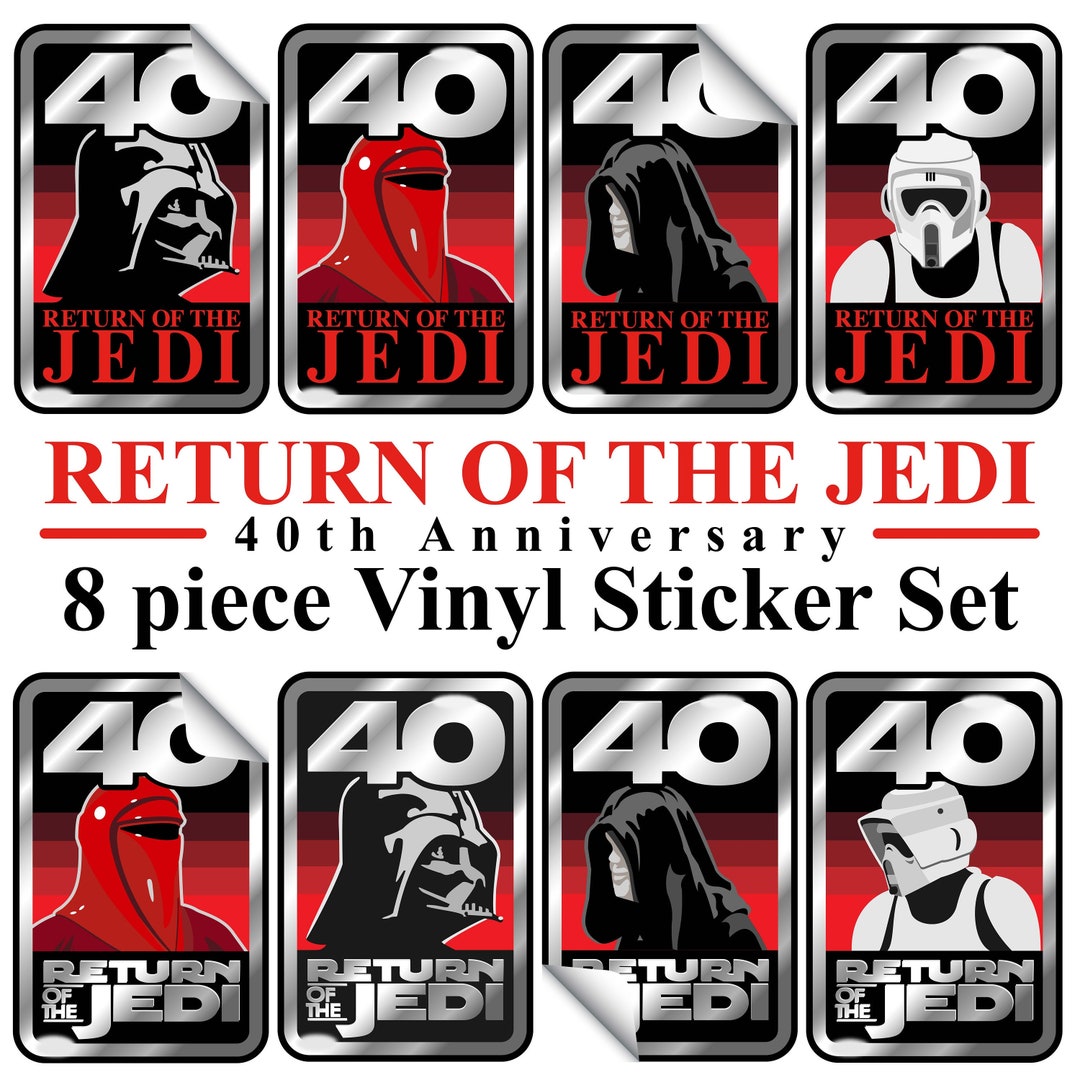 Set of 8 STAR WARS "return of the Jedi" 40th Anniversary Style Vinyl ...