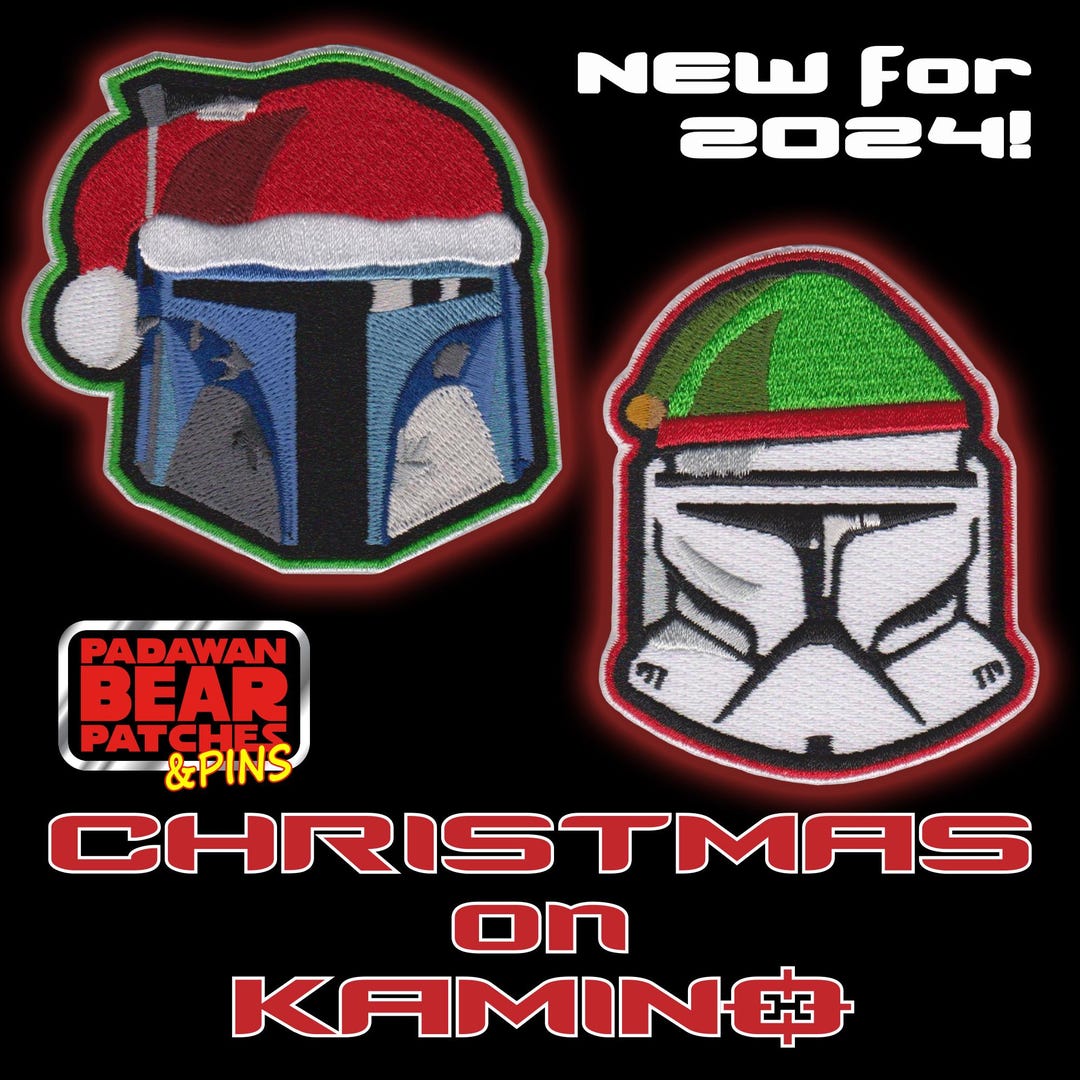 Star Wars Christmas Patches: Jango Fett Santa & Clone Trooper Elf Iron ...