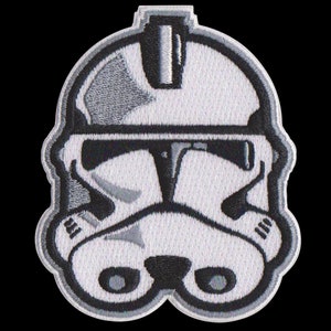 Star Wars "buckets" Series Phase II Clone Trooper Helmet Embroidered Iron-on Patches With ...