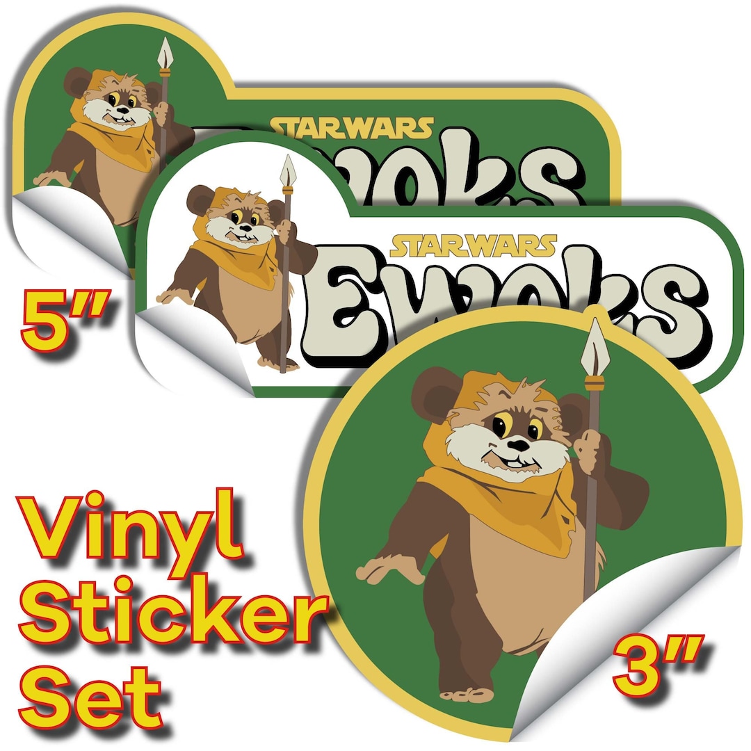 Vintage Star Wars Ewoks Vinyl Sticker Set - Kenner Animated Series - Etsy
