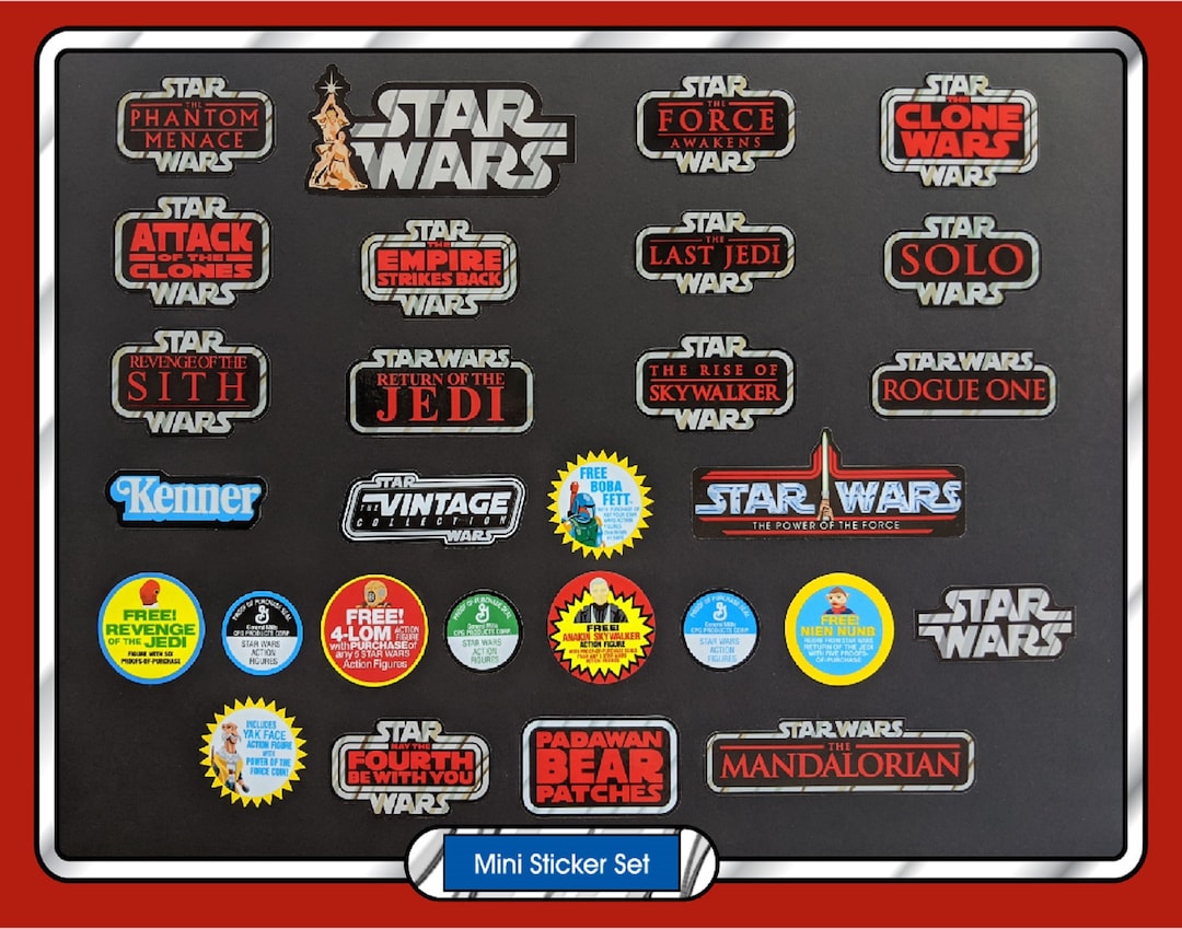 Star Wars Vintage Collection Logo Stickers - Kenner Toy & Mail Away ...