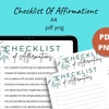 Printable Checklist of Affirmations: Experience Daily Inspiration With ...