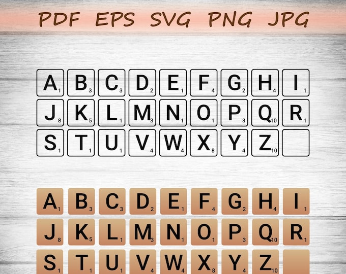 Scrabble Letters, Scrabble Tiles, Letters Clipart, Game, Silhouette ...