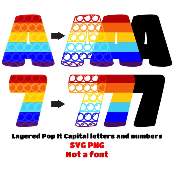 Pop It Alphabet Letters - Etsy