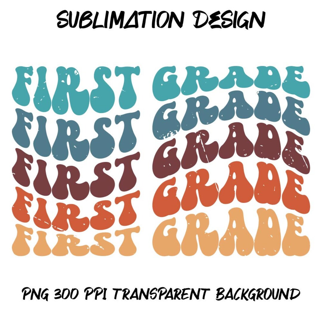 First Grade Wave | Back to School | First Day in School | Retro ...