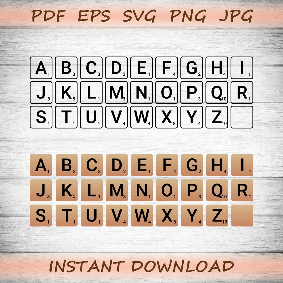 Scrabble Letters, Scrabble Tiles, Letters Clipart, Game, Silhouette ...