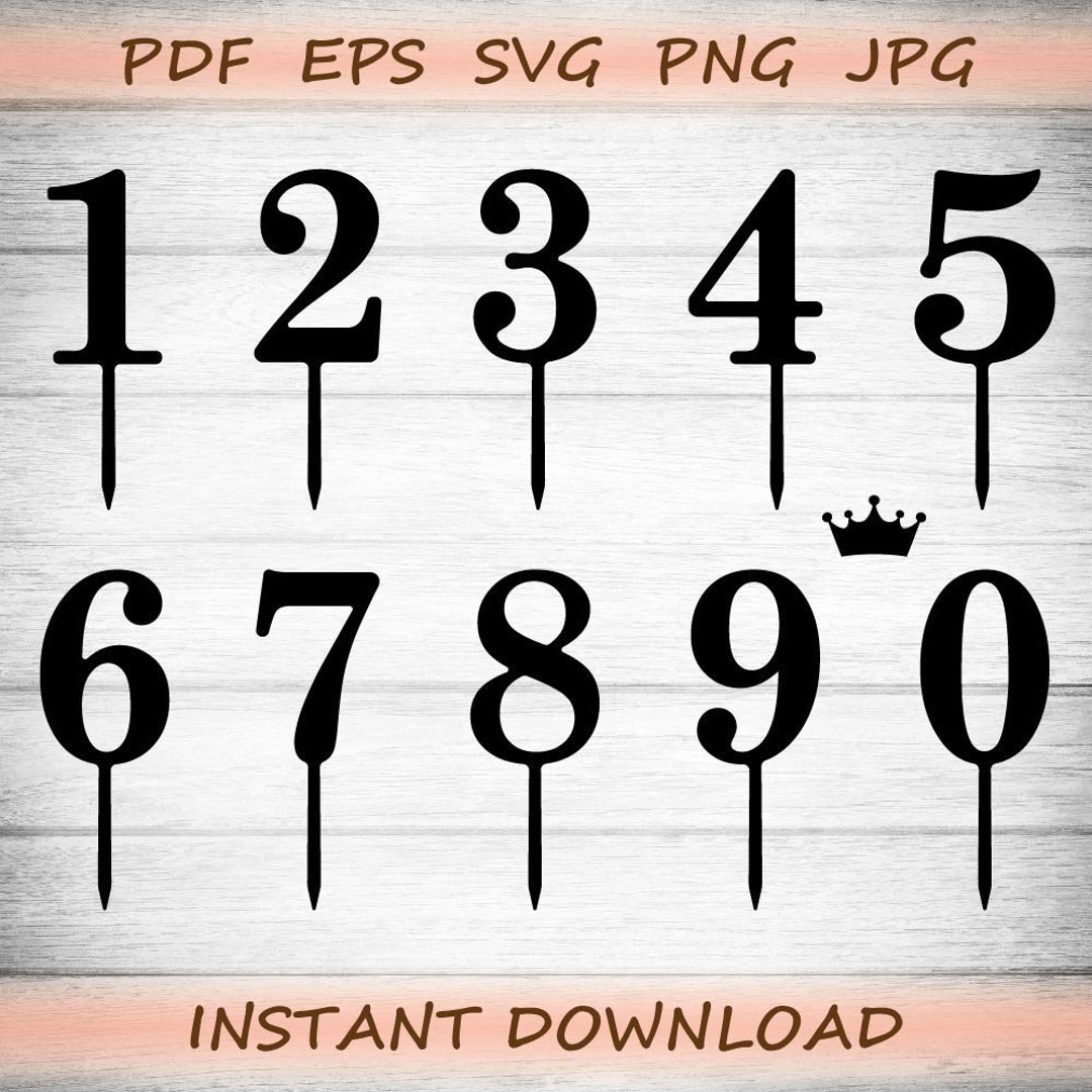 Cake Topper Numbers | Birthday Cake Topper | Cake Decoration | Cutting ...