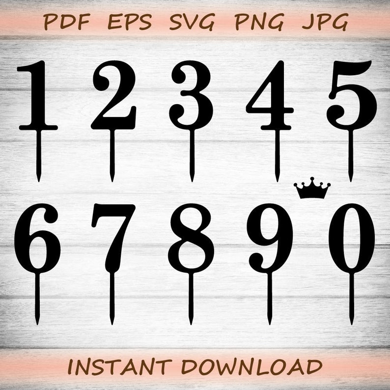 Cake Topper Numbers Birthday Cake Topper Cake Decoration Cutting ...