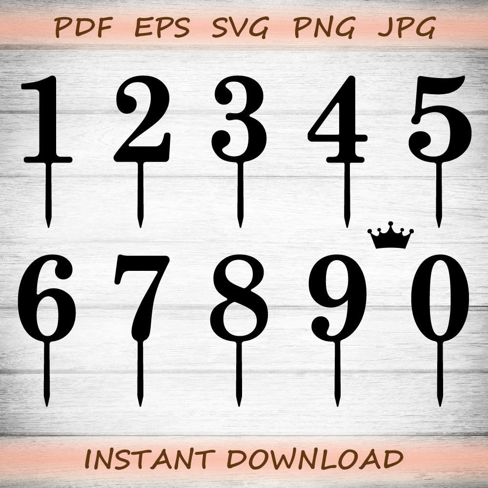Cake Topper Numbers Birthday Cake Topper Cake Decoration Cutting ...