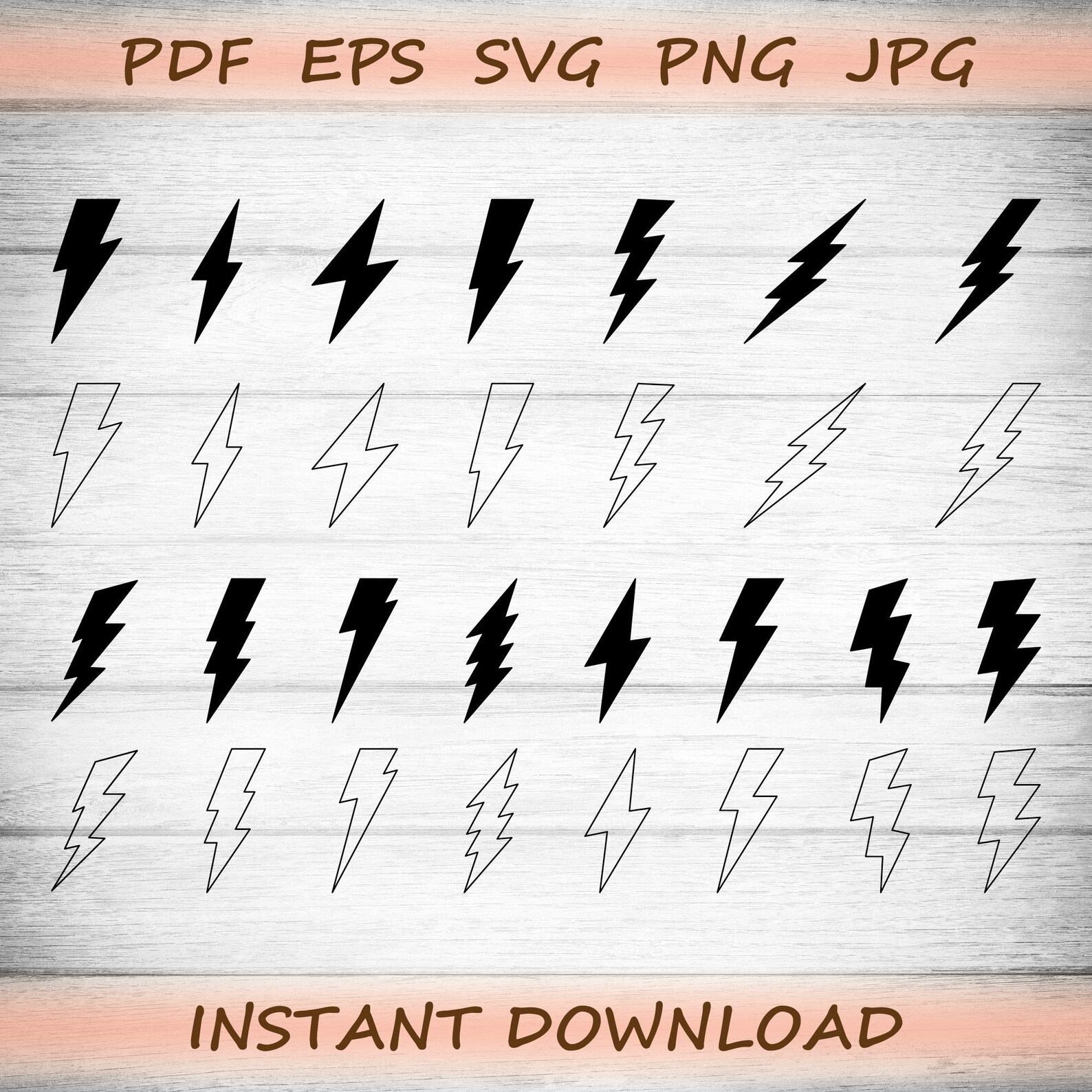 Lightning Bolt Flash Lightning Bolt Bundle Lightning Bolt Clipart ...