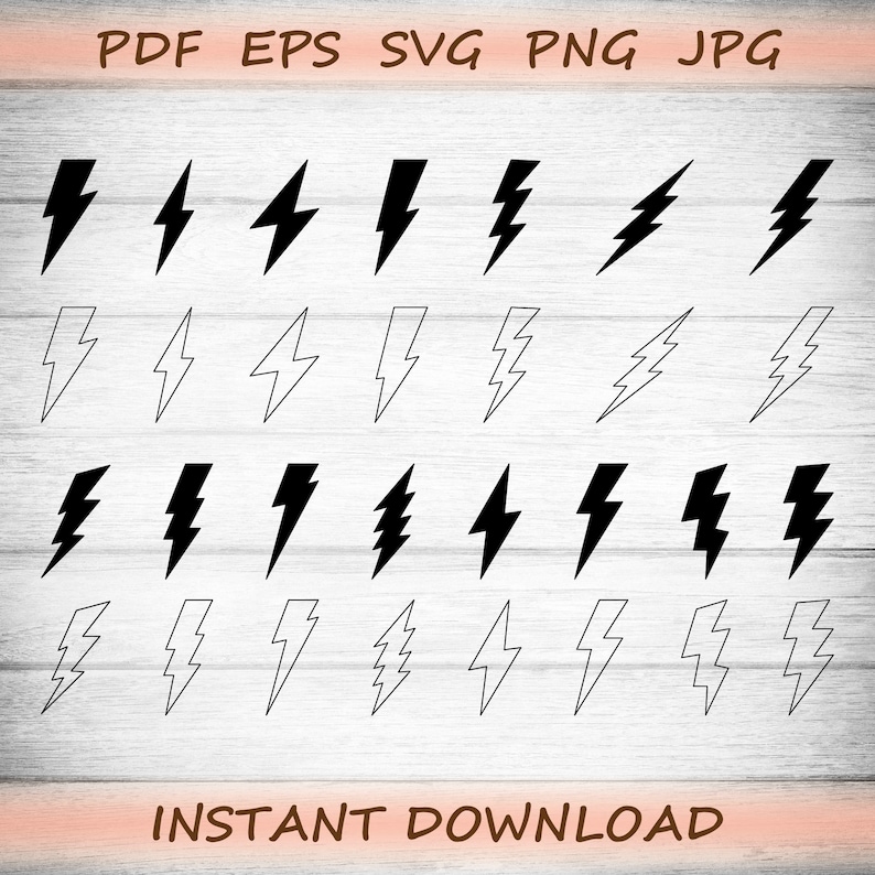 Lightning Bolt Flash Lightning Bolt Bundle Lightning Bolt Clipart ...