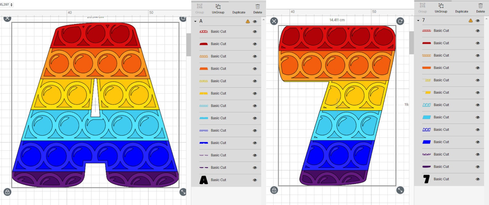 Layered Pop It Alphabet and Numbers for Cutting Pop It - Etsy