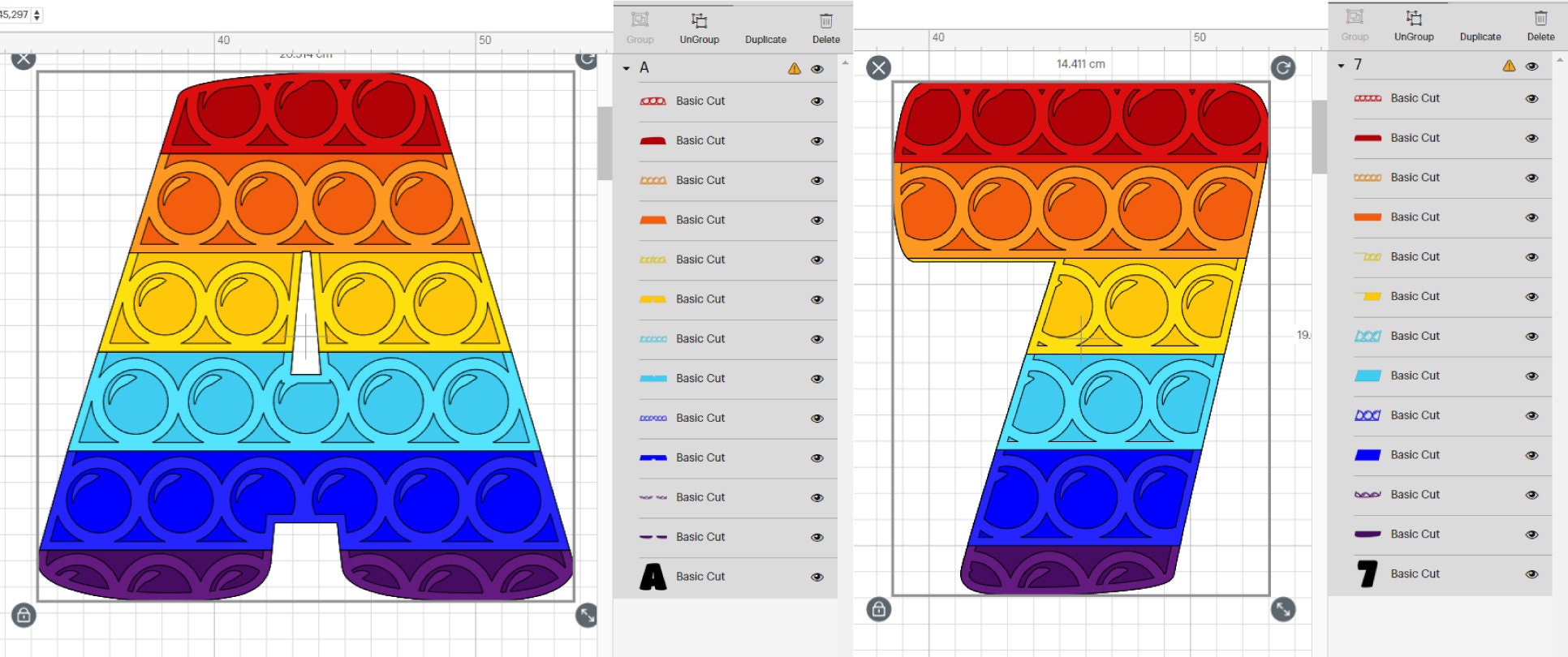 Layered Pop It Alphabet and Numbers for Cutting Pop It - Etsy