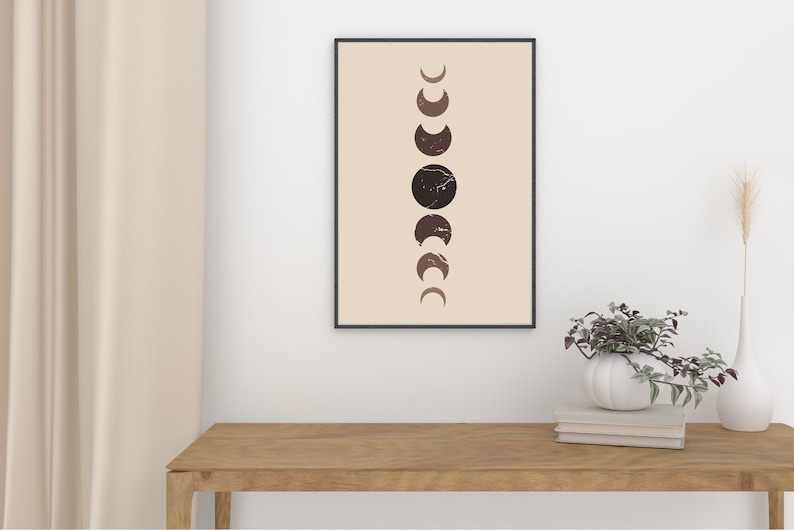 Imprimible Moon Phases Boho / Moon Phases Wall Art / Boho Wall Art ...