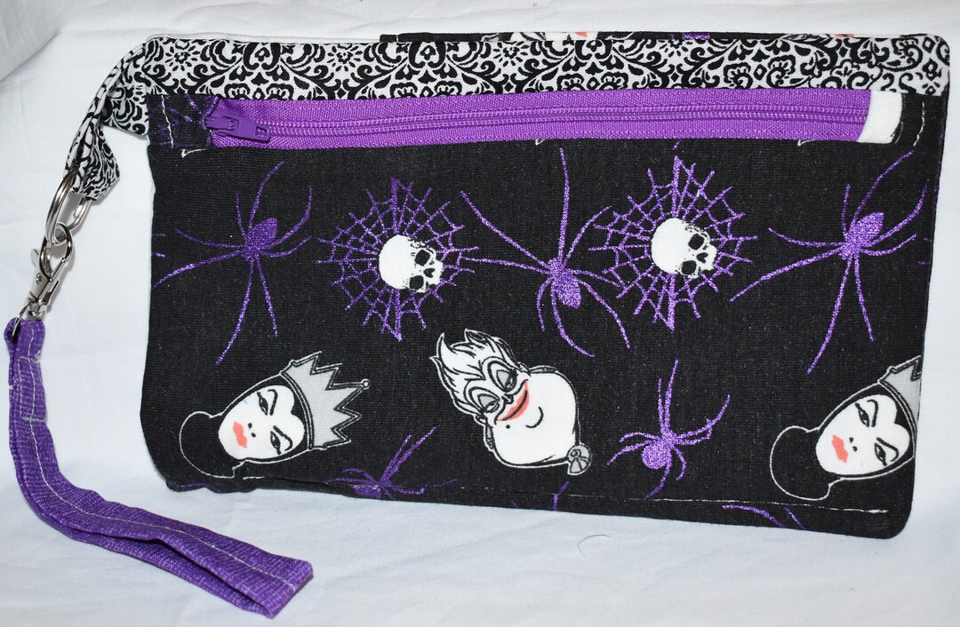 Disney Villains Ursula and Maleficent Wristlet Zippered Purse With ...