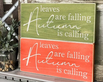 Metal 9x12 Leaves Falling Autumn is Calling - Etsy