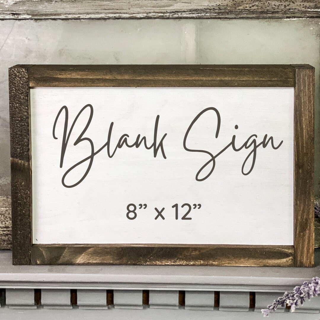 8x12 Blank Framed Wood Sign, DIY Sign Blank, Make Your Own Sign, Blank ...