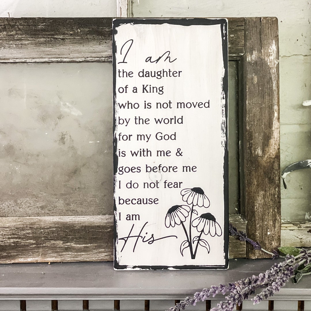 I Am His Sign, Christian Decor, Christian Inspirational Gift for Her ...