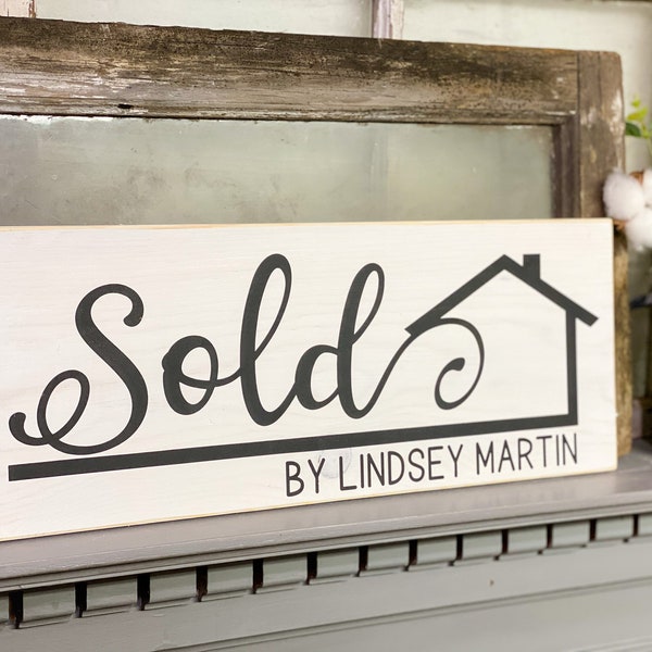 Realtor Sold Sign - Etsy