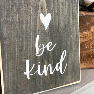 Be Kind Wood Sign Kindness Gift Rustic Wood Sign Inspirational Wall Art ...