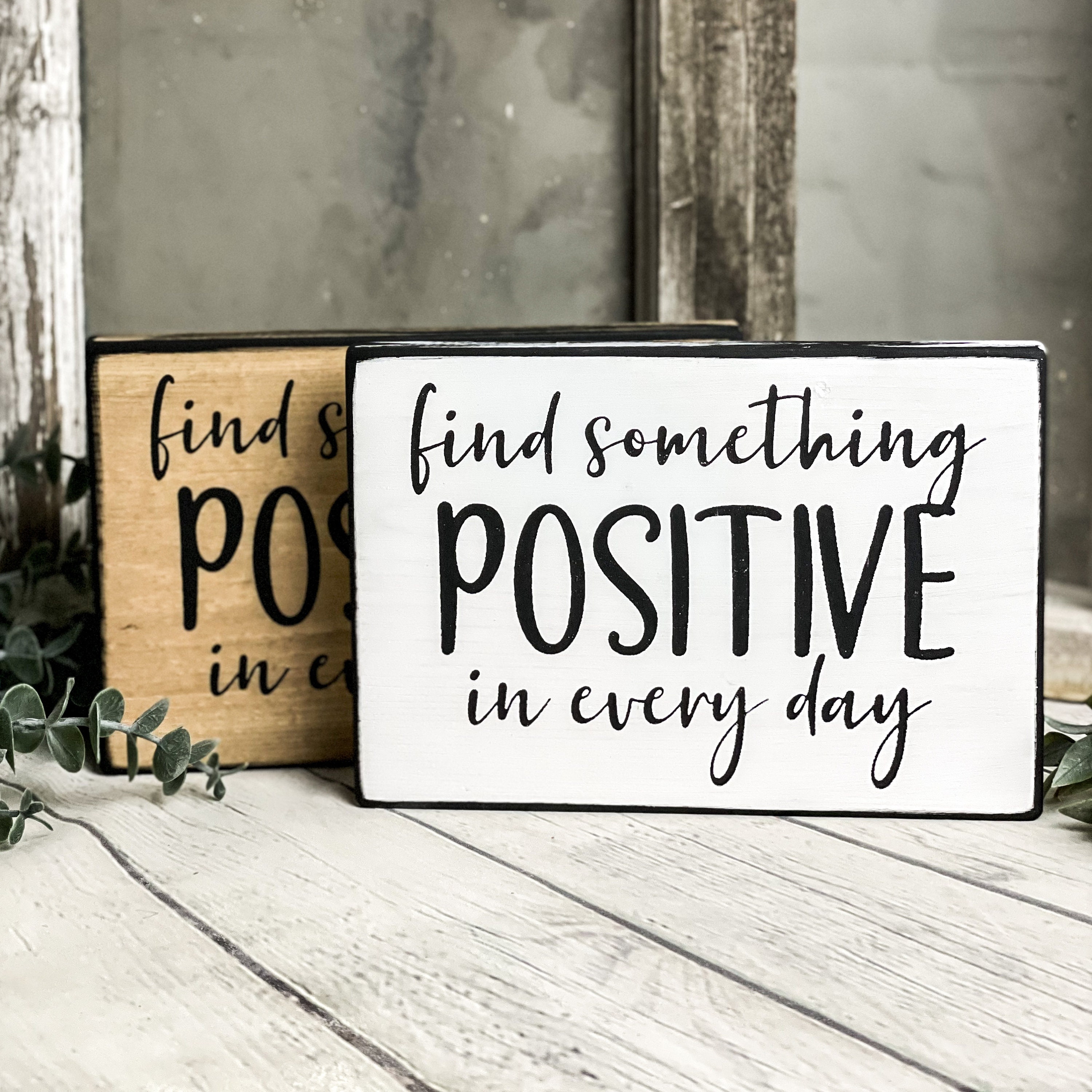 Find Something Positive Wood Sign Kindness Gift Rustic | Etsy