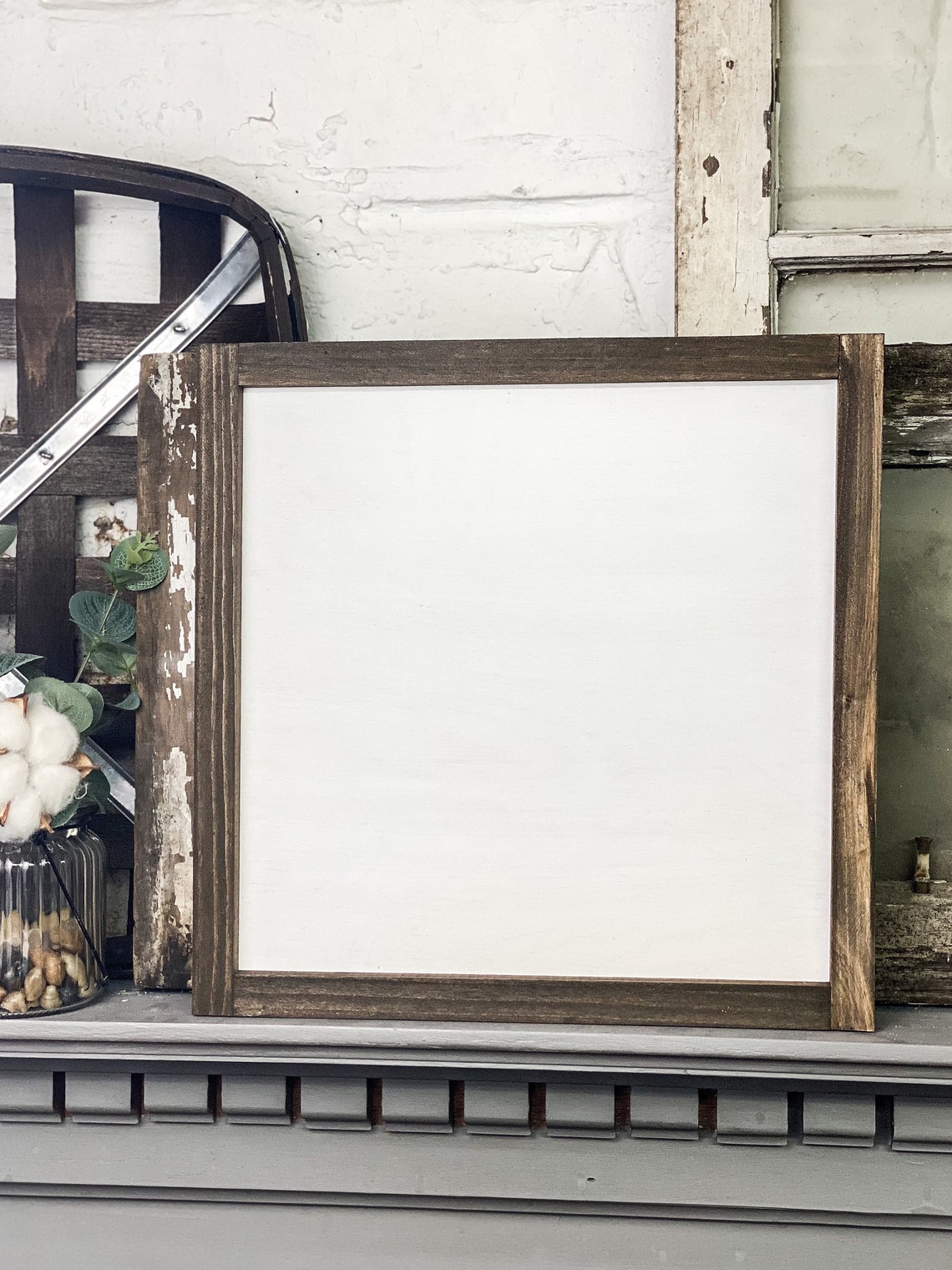 12x12 blank framed wood sign DIY sign blank Make your own | Etsy