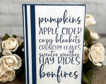 Fall Bucket List Sign - Etsy