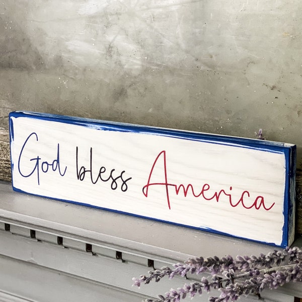 God Bless America Sign - Etsy
