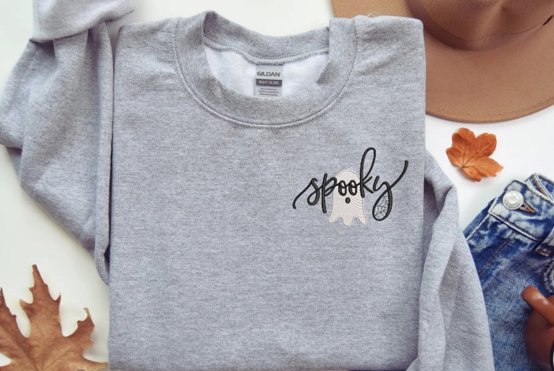 Halloween Sweatshirt-halloween Embroidered Sweatshirt-halloween Shirt ...